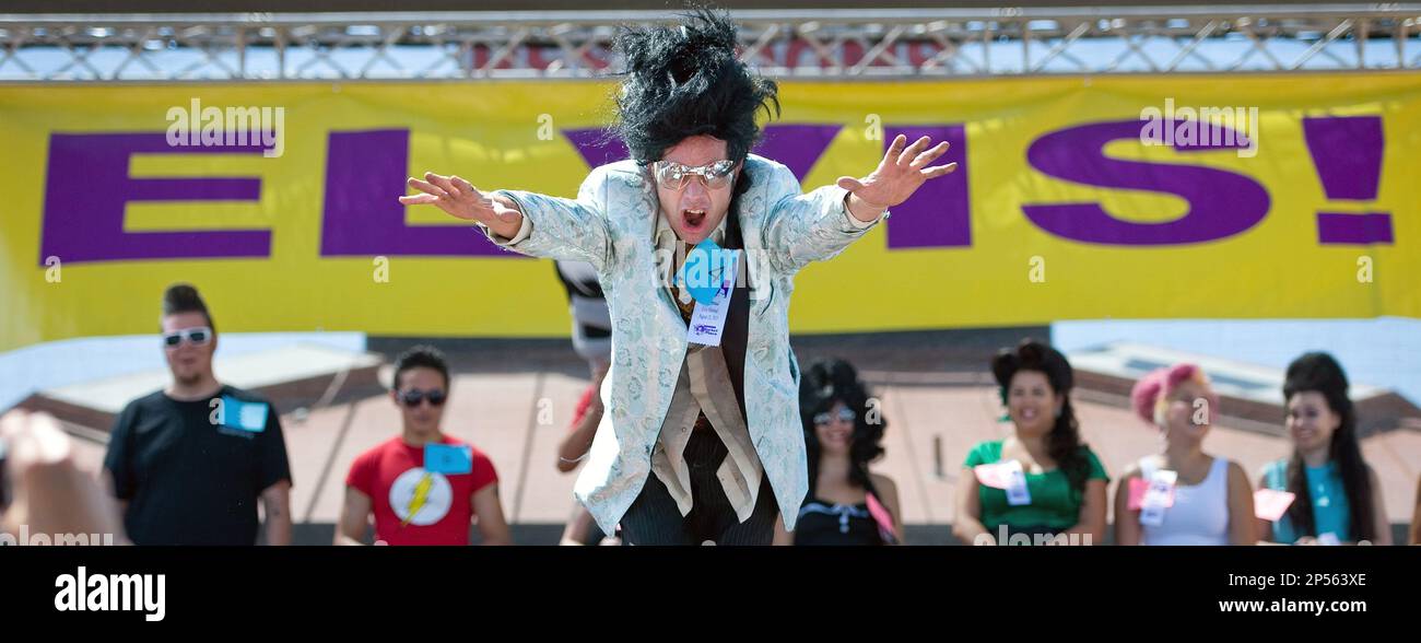 Johnny Tong takes center stage during the Creme de la King Elvis ...