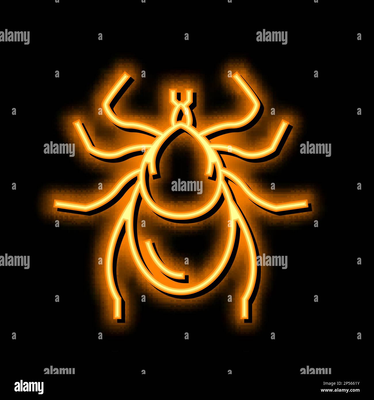 tick insect neon glow icon illustration Stock Vector Image & Art - Alamy