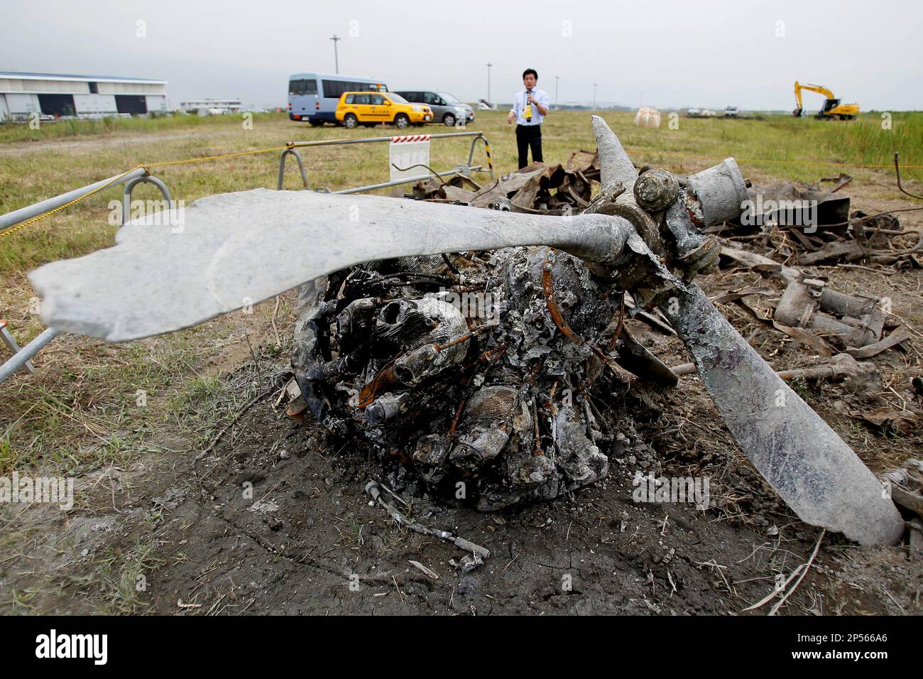 Aircraft wreckage believed to be from World War ll is shown to the ...