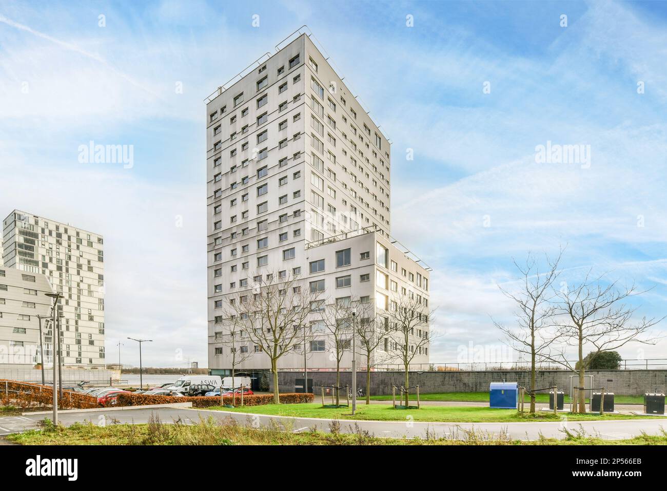 Amsterdam, Netherlands - 10 April, 2021: some very tall buildings in ...