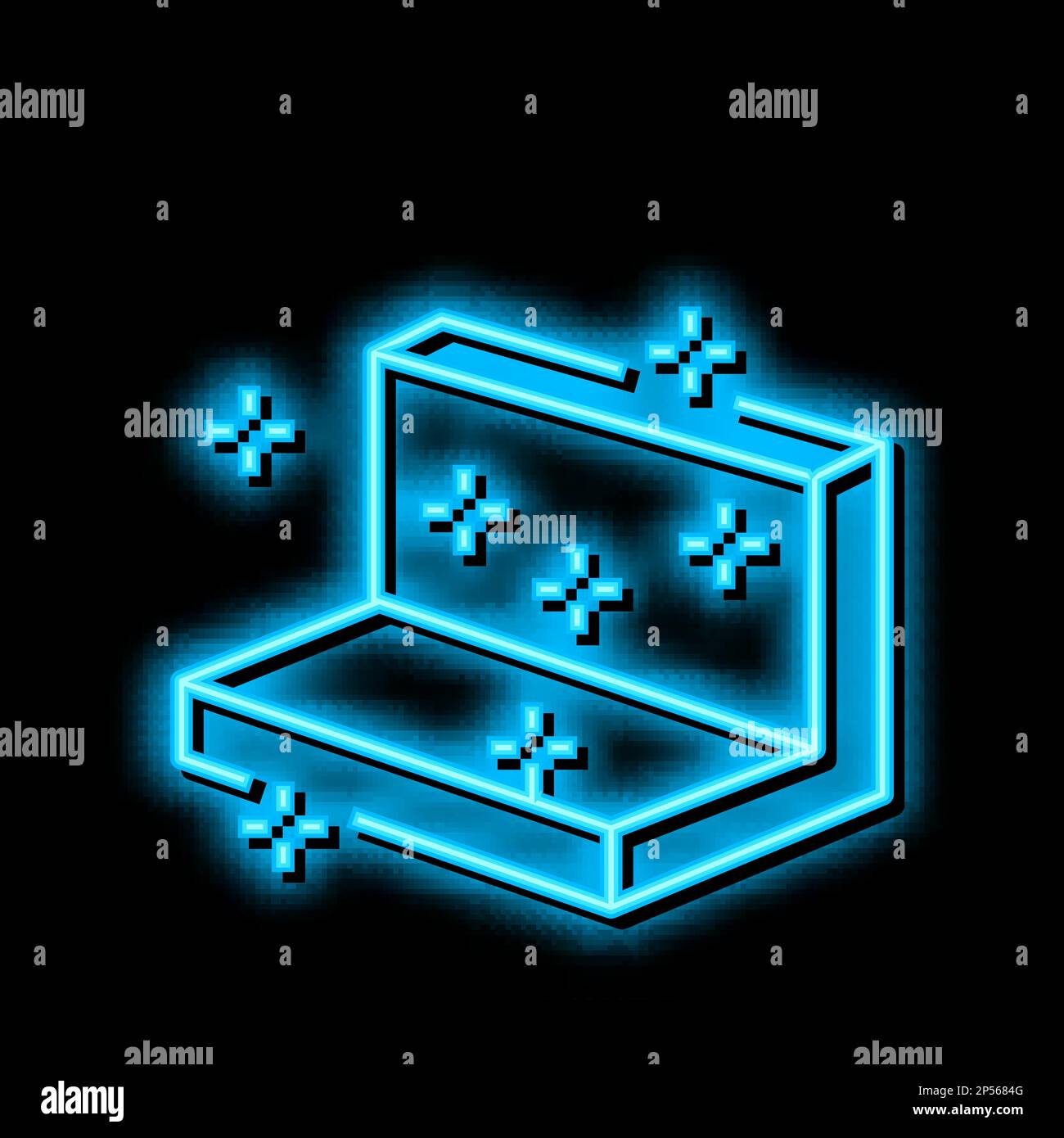 stainless metal profile neon glow icon illustration Stock Vector Image ...