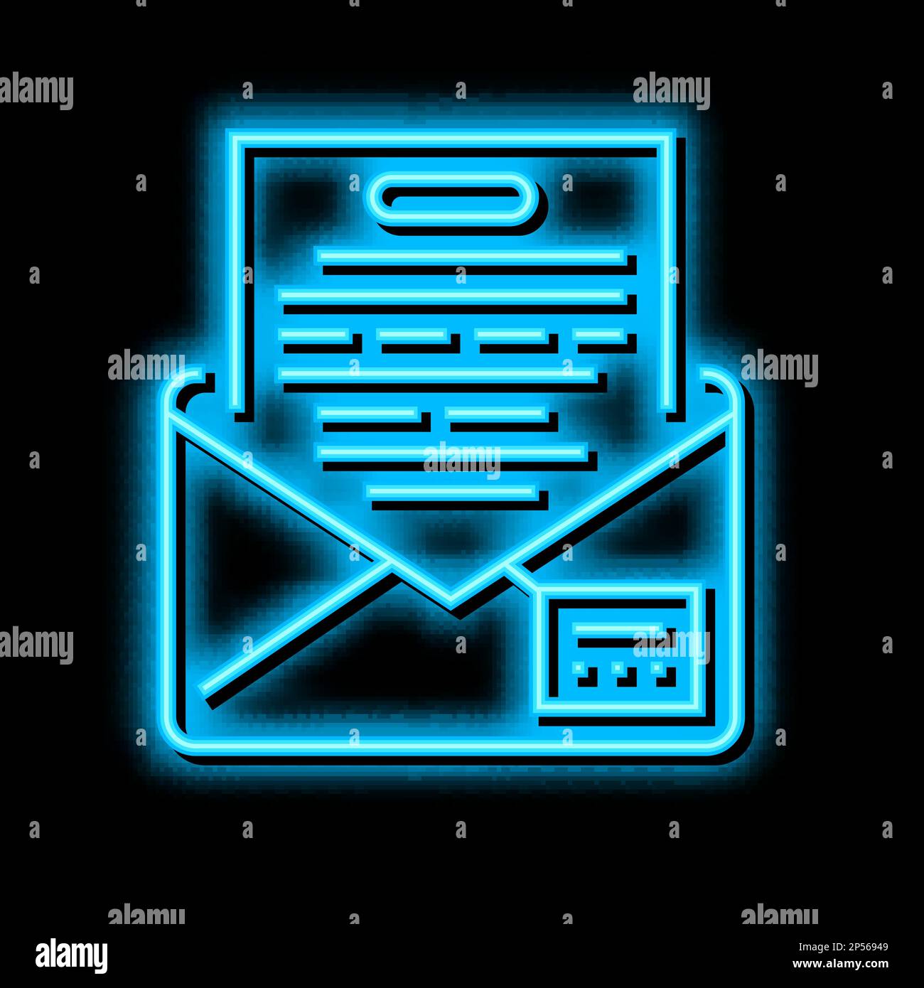 letter envelope neon glow icon illustration Stock Vector Image & Art ...
