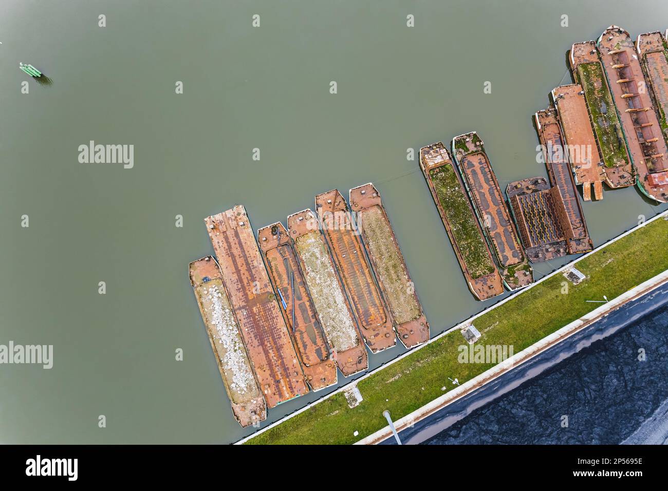 top-down shot of the Zeran power plant in Warsaw, Poland. High quality ...