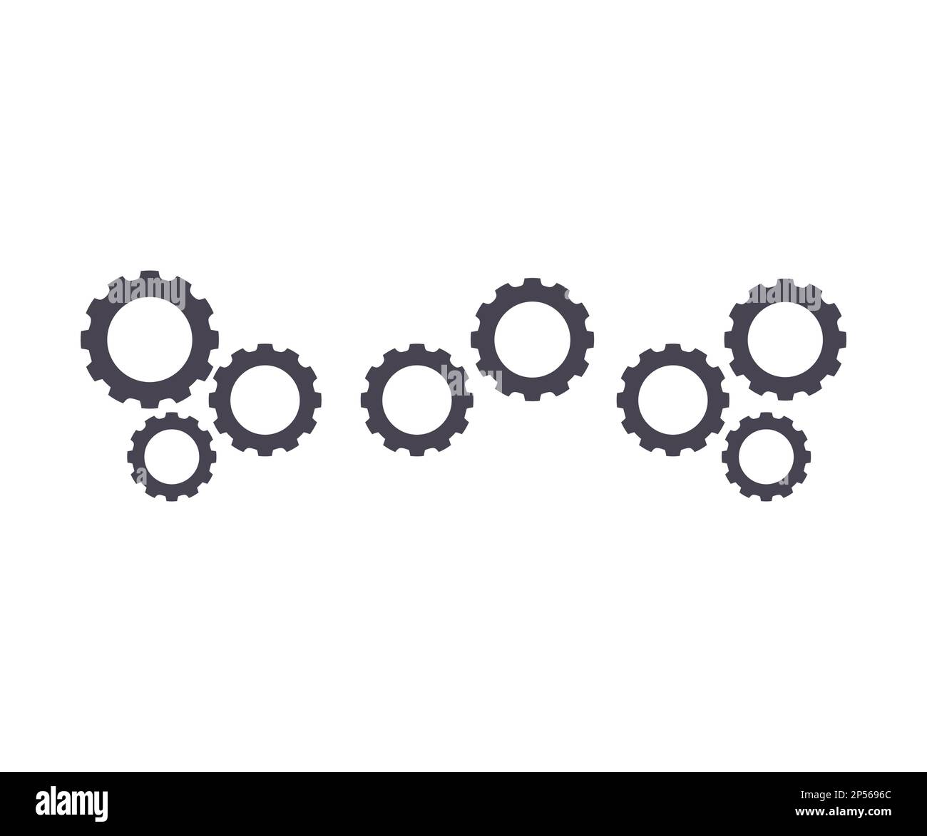 Setting Gear Icon Gear Wheel Icon Set Gears Design Collection On White Background Vector