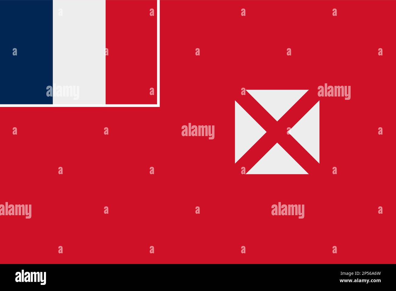 Flag of Wallis and Futuna Islands. National symbol of the country in ...