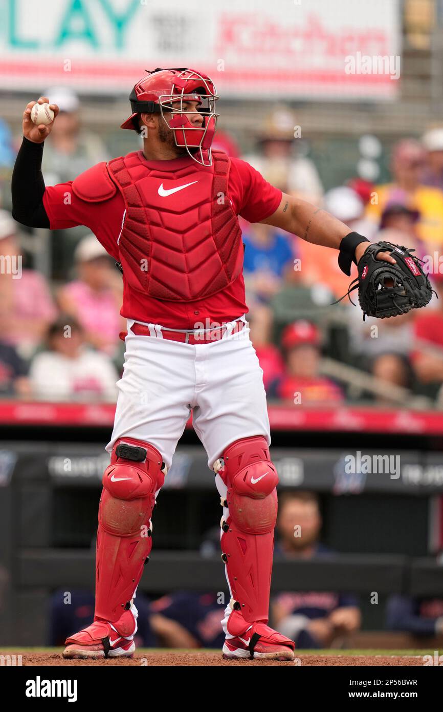 St. Louis Cardinals catcher Willson Contreras throws to starting ...