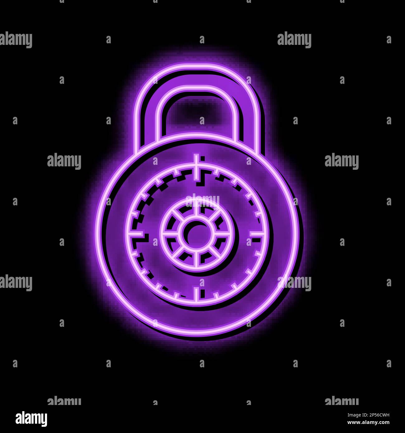 safe padlock neon glow icon illustration Stock Vector Image & Art - Alamy
