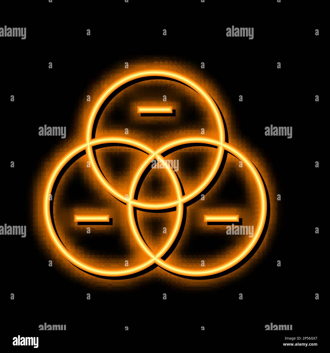 venn diagram neon glow icon illustration Stock Vector Image & Art - Alamy