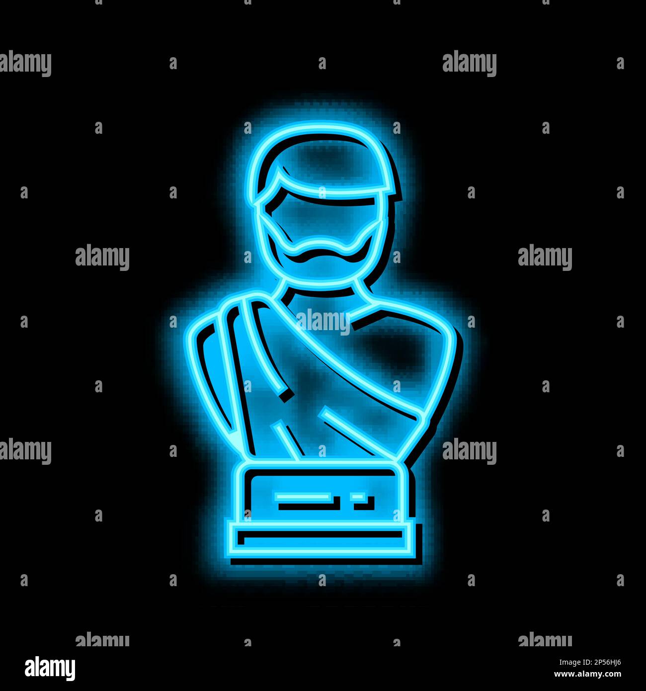 statue ancient rome neon glow icon illustration Stock Vector Image ...