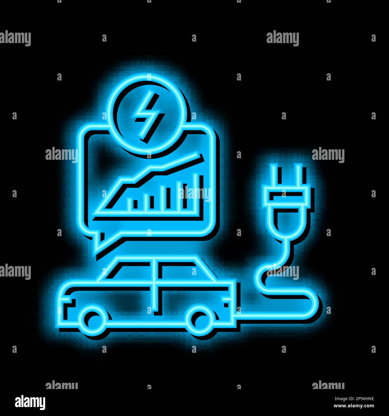 energy saving transport neon glow icon illustration Stock Vector Image ...