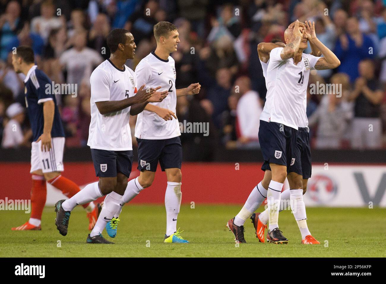 Aug. 13, 2013 - Manchester, United Kingdom - Jonjo Shelvey of England ...