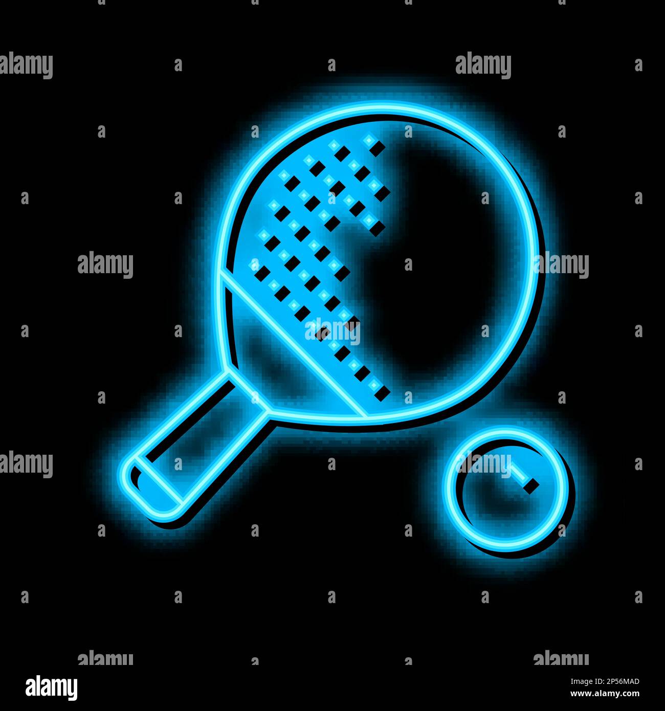 ping pong sport game neon glow icon illustration Stock Vector Image ...