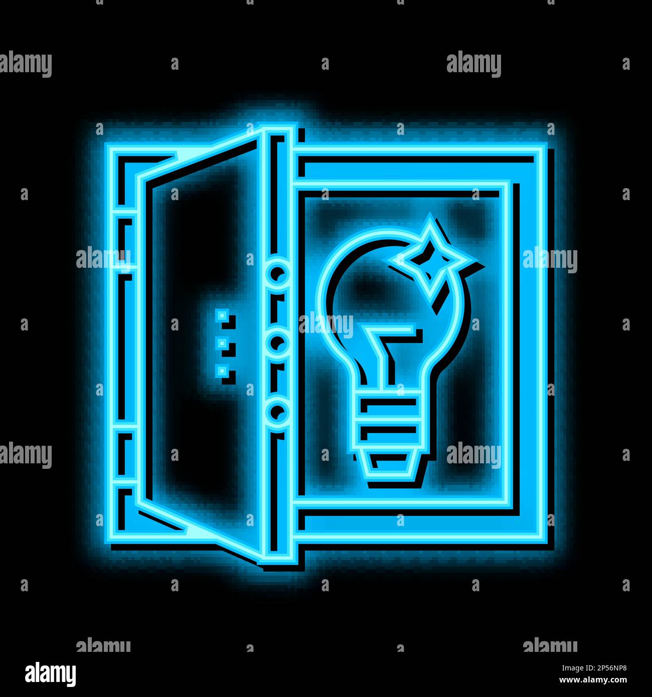 idea for resolve problem neon glow icon illustration Stock Vector Image ...