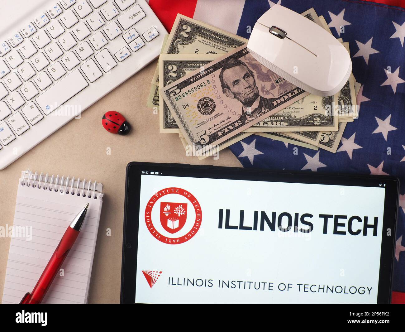 In this photo illustration, Illinois Institute of Technology logo seen ...