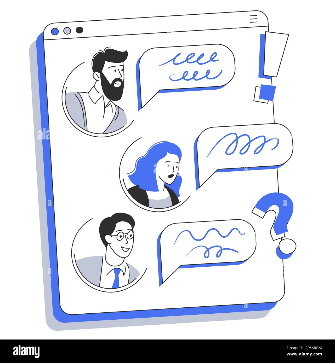 Chat messages screensho Stock Vector Image & Art - Alamy