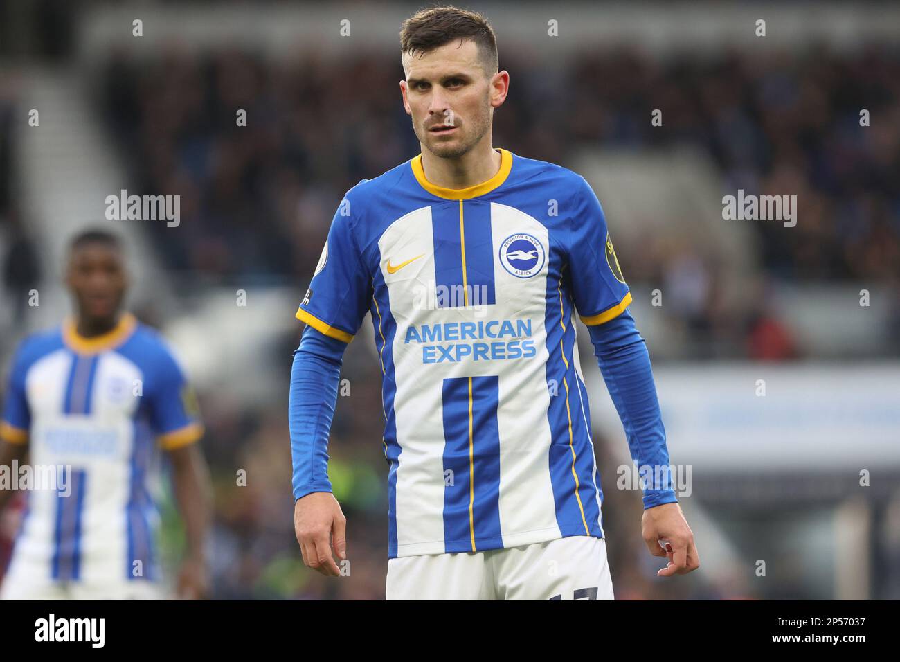 Pascal Gross in action for Brighton & Hove Albion at the AMEX Stadium ...