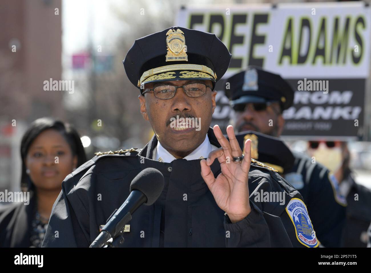 Chief of the DC Police Department Robert J. Contee speaks about ...