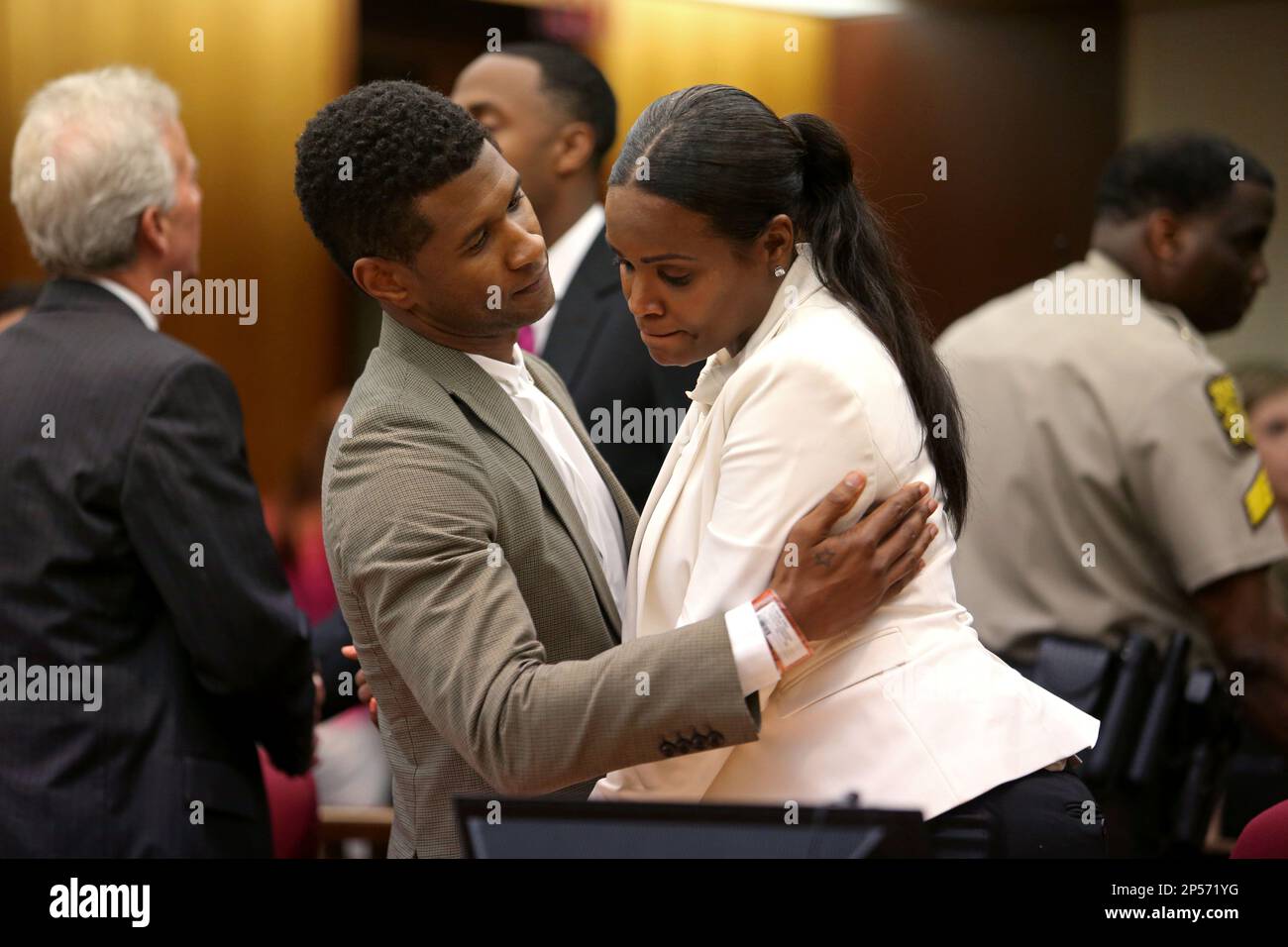 Usher And Tameka In Court
