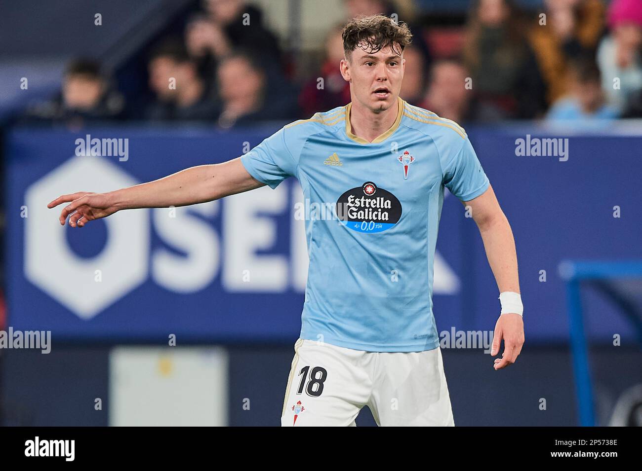 Pamplona, Spain. March 6, 2023, Jorgen Strand Larsen of RC Celta during ...
