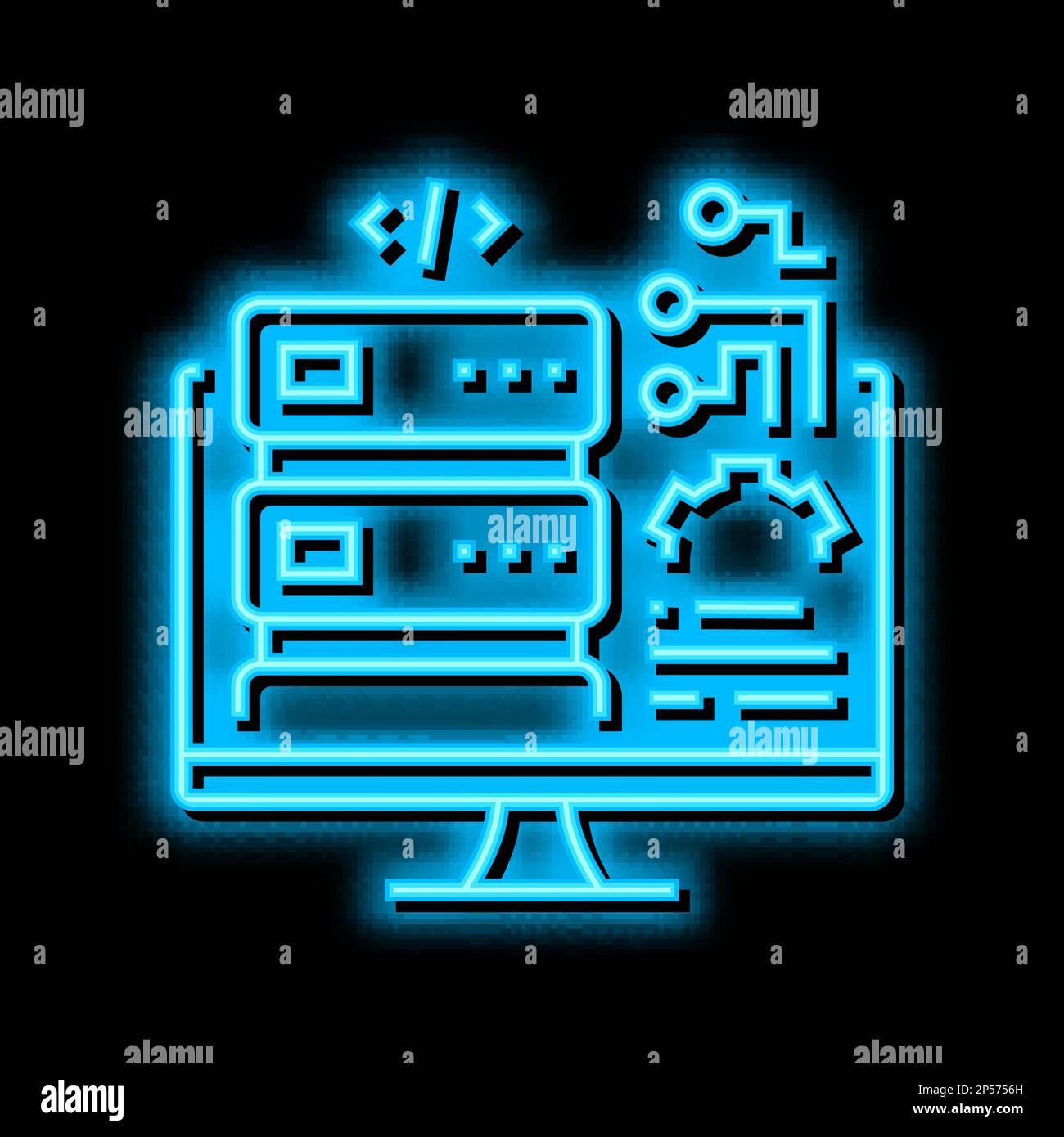 server software neon glow icon illustration Stock Vector Image & Art - Alamy