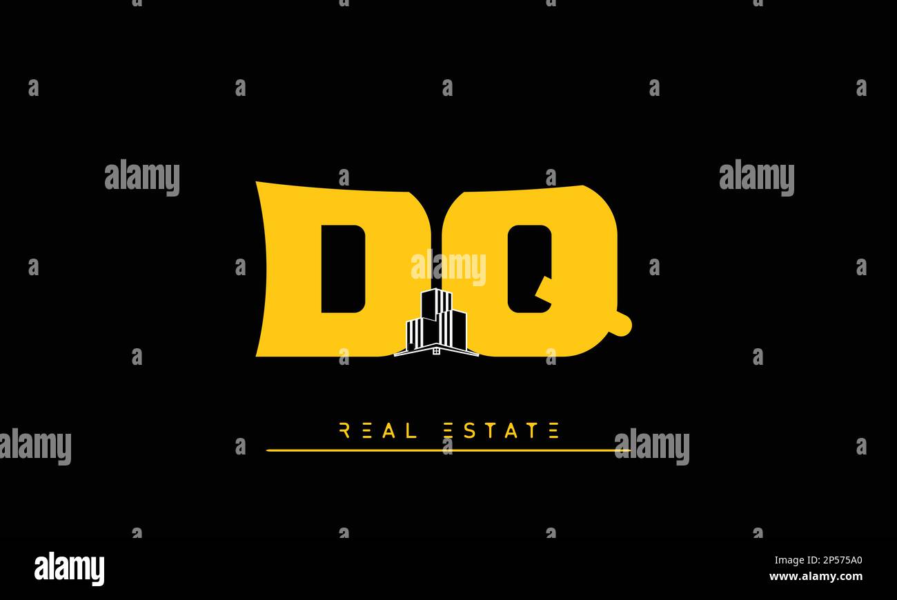 Real Estate letters Initials Monogram logo DQ , QD Stock Vector Image ...