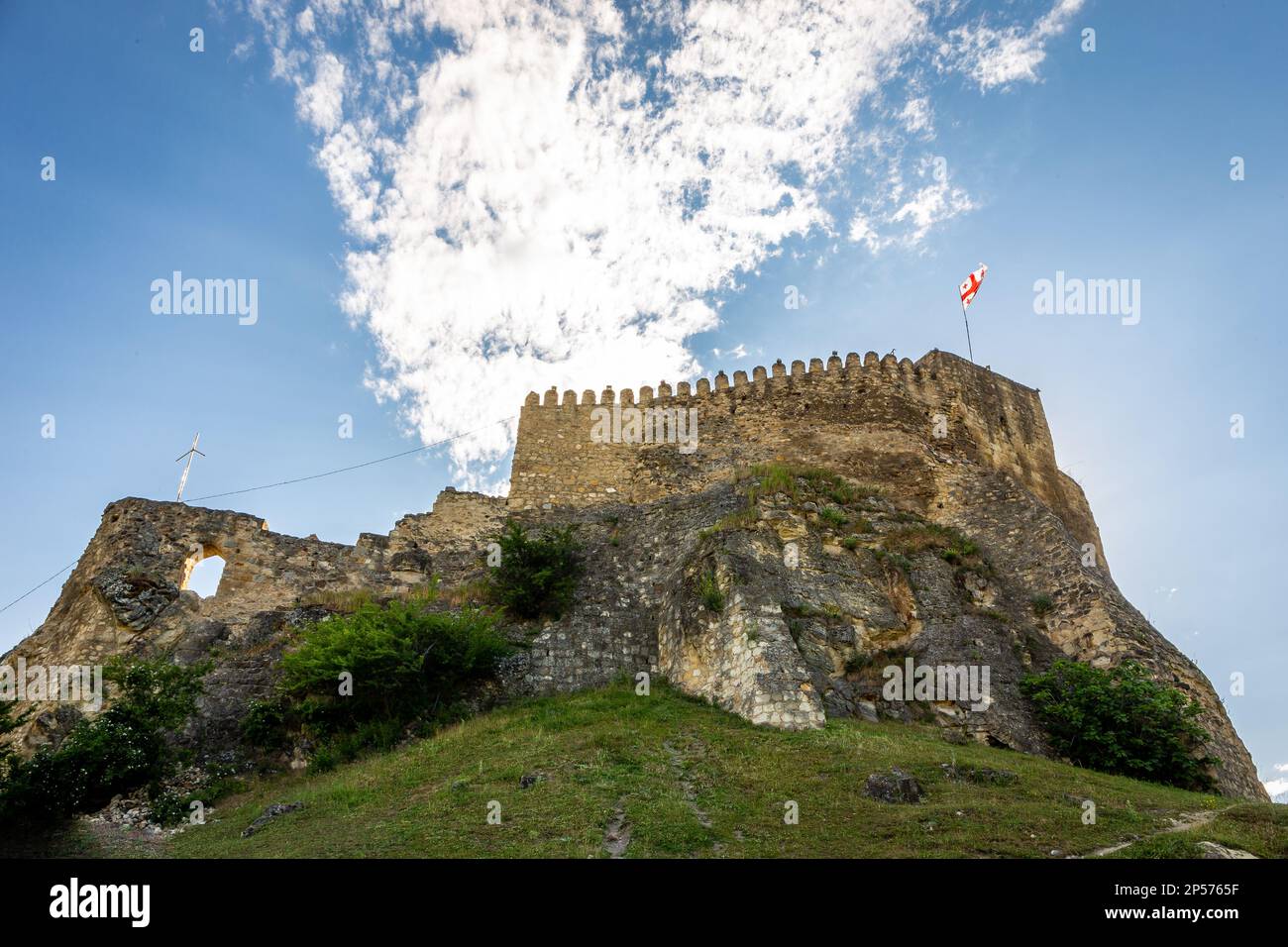 Surami fortress in Georgia, ruins of medieval castle at the top of a ...