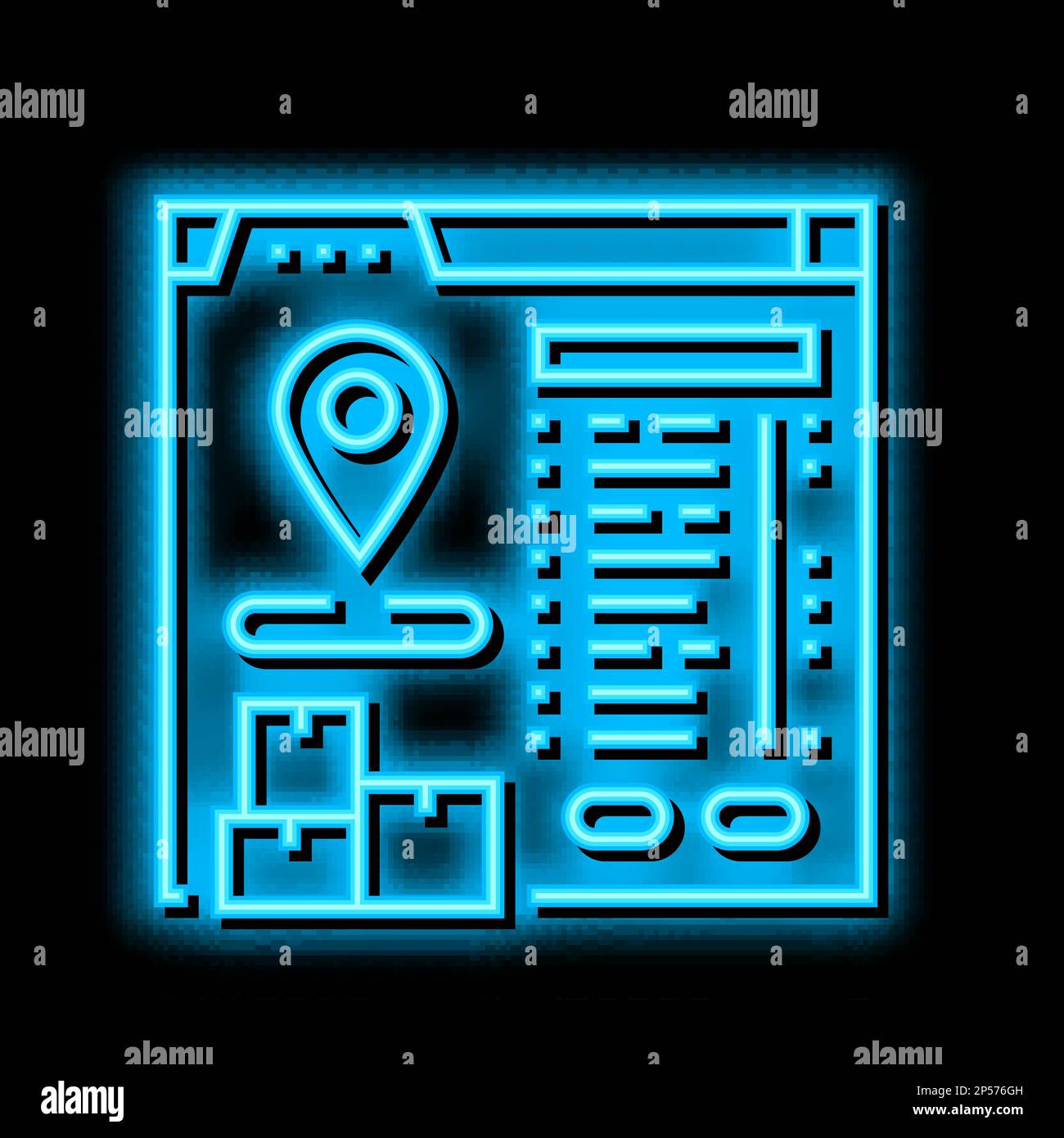 inventory movement pending report neon glow icon illustration Stock ...