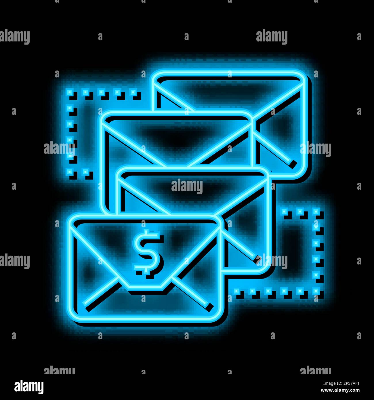 email sequence neon glow icon illustration Stock Vector Image & Art - Alamy