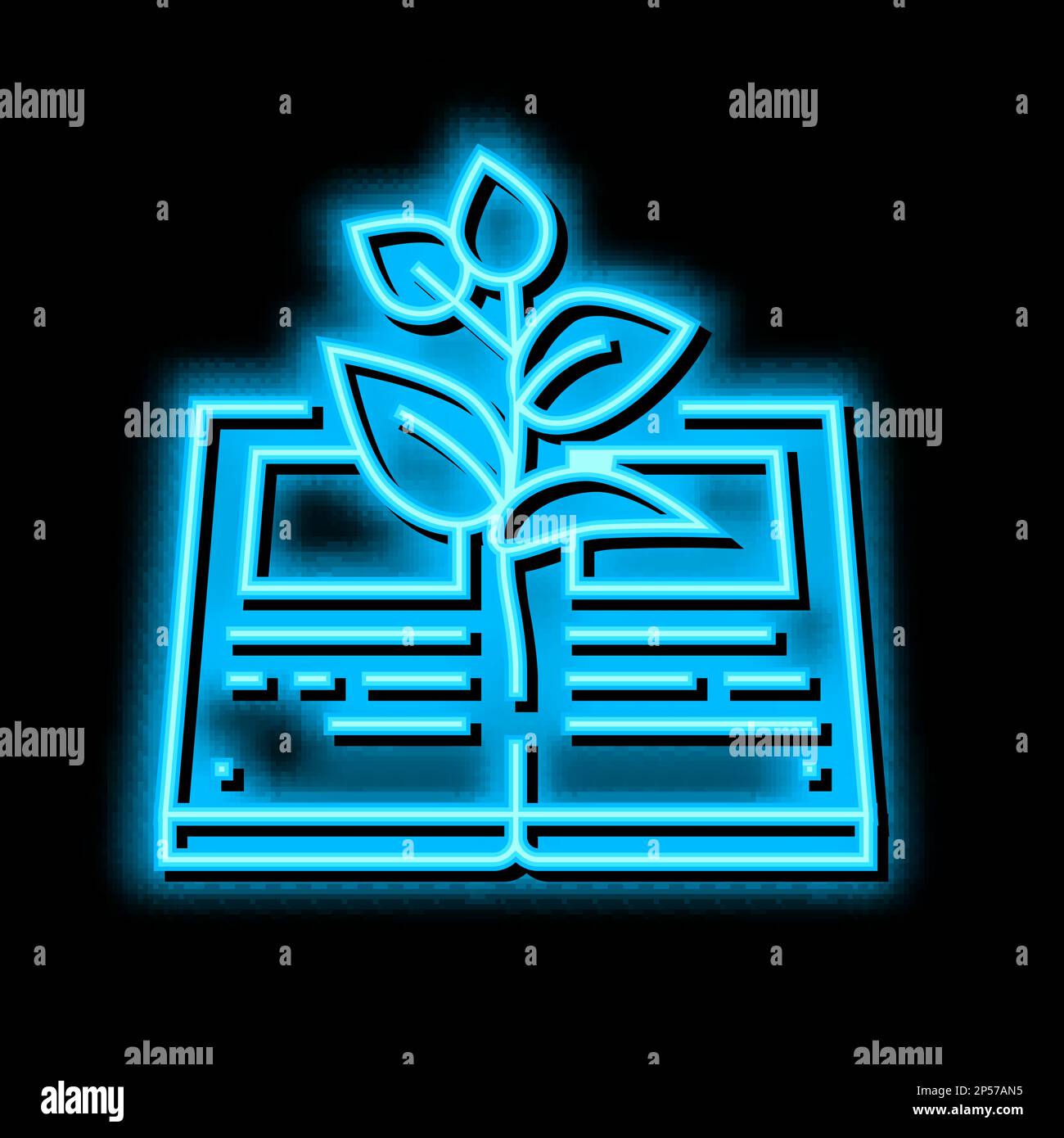 reading book for growing knowledge neon glow icon illustration Stock ...