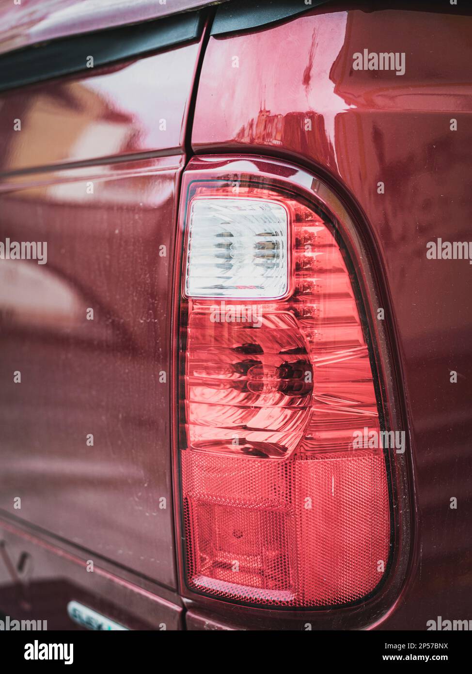 rear lights of a red car Stock Photo - Alamy