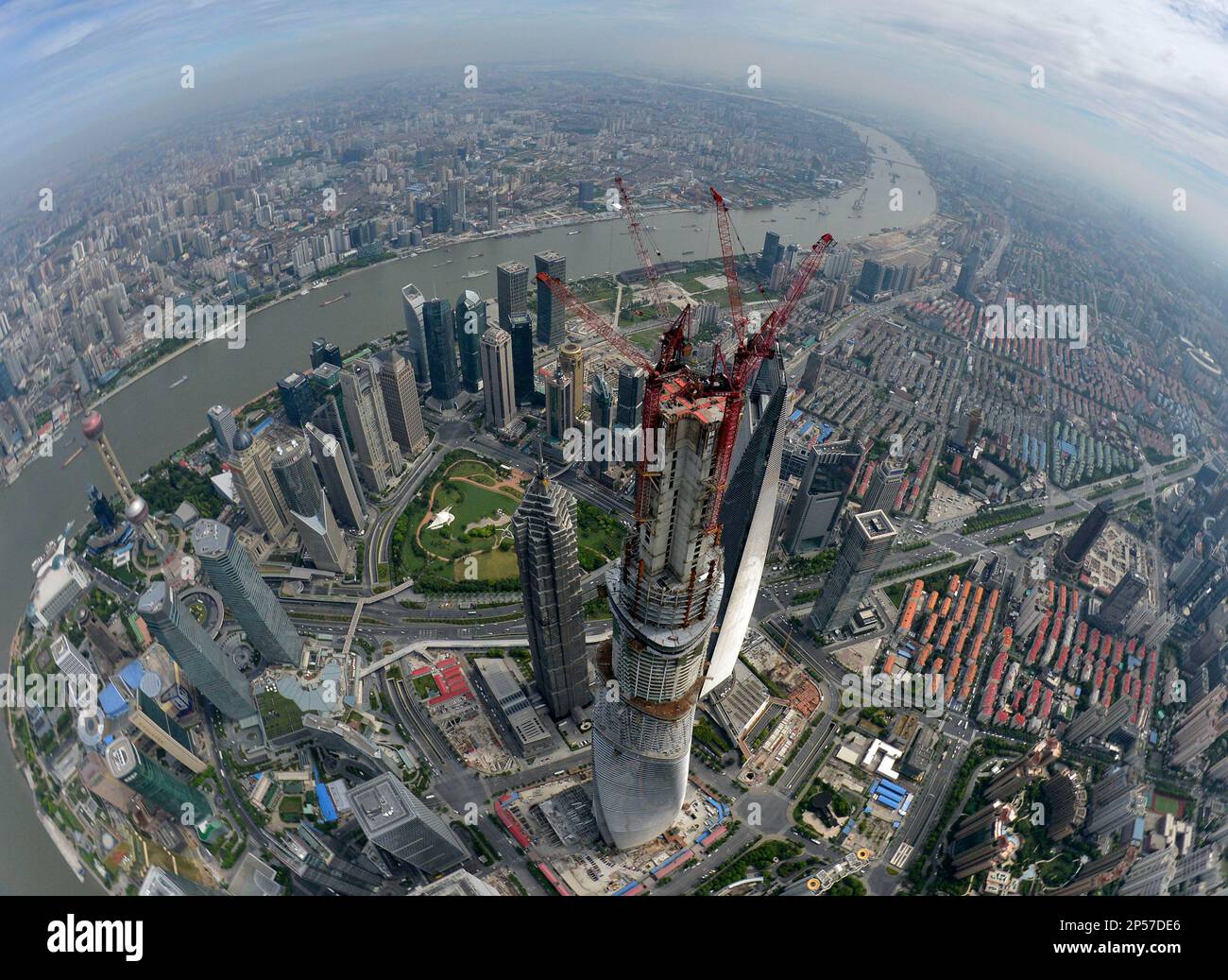 This photo taken Saturday, Aug. 3, 2013, shows an aerial view of ...