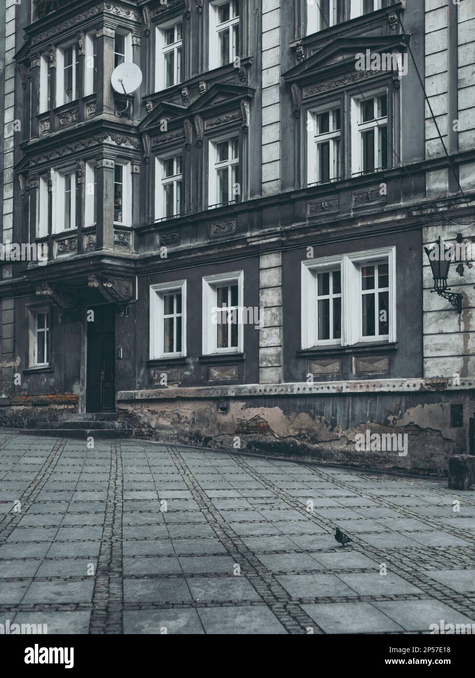 tenement house in the old town square Stock Photo - Alamy