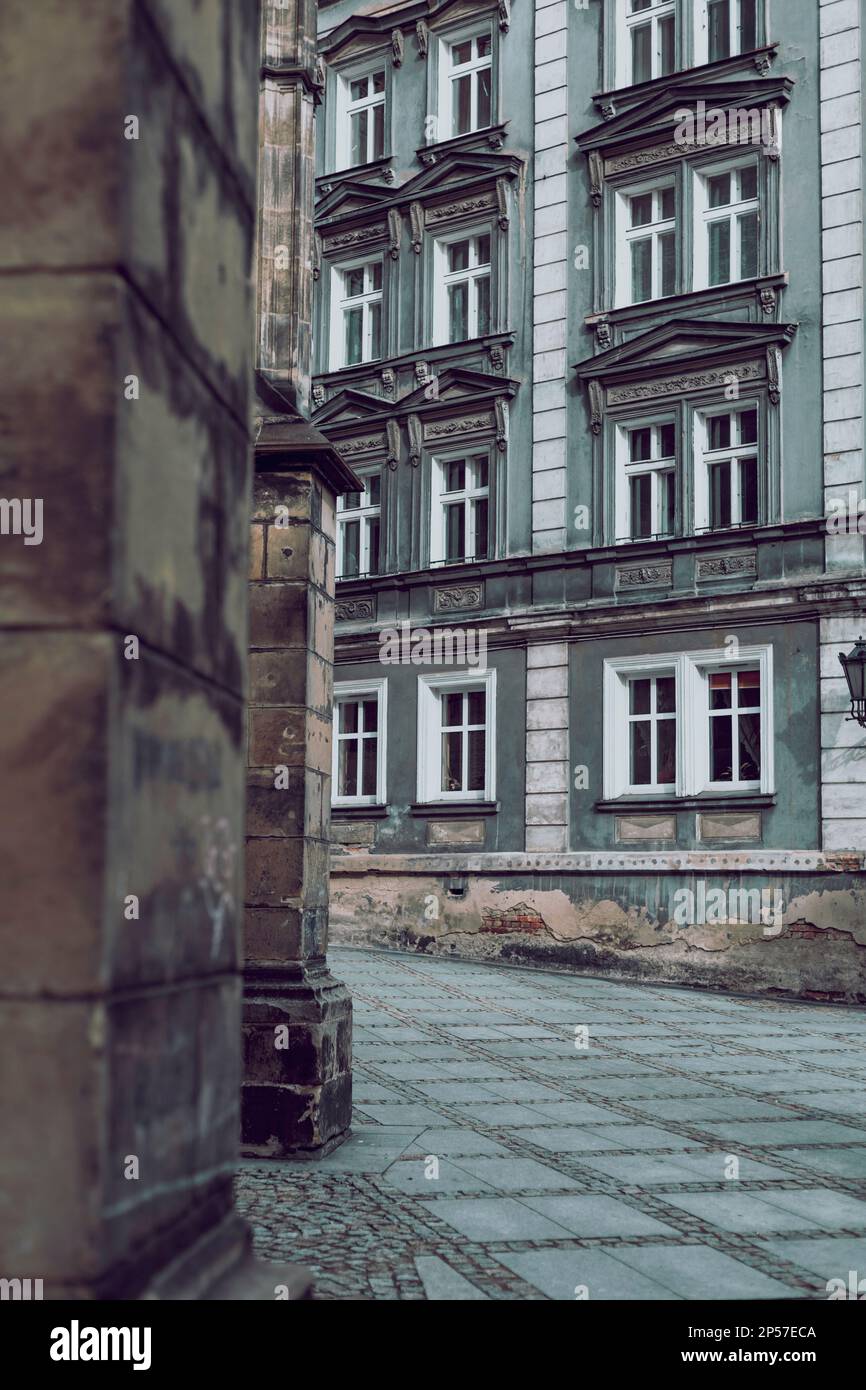 tenement house in the old town square Stock Photo - Alamy