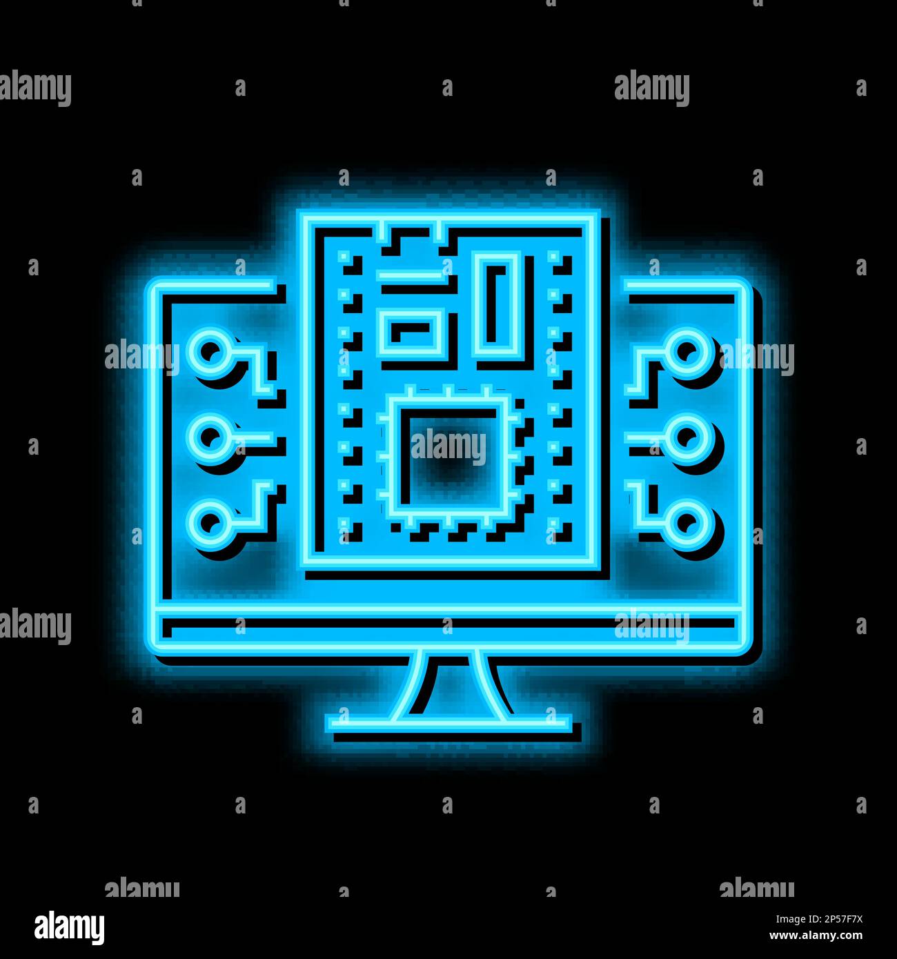 firmware software neon glow icon illustration Stock Vector Image & Art - Alamy