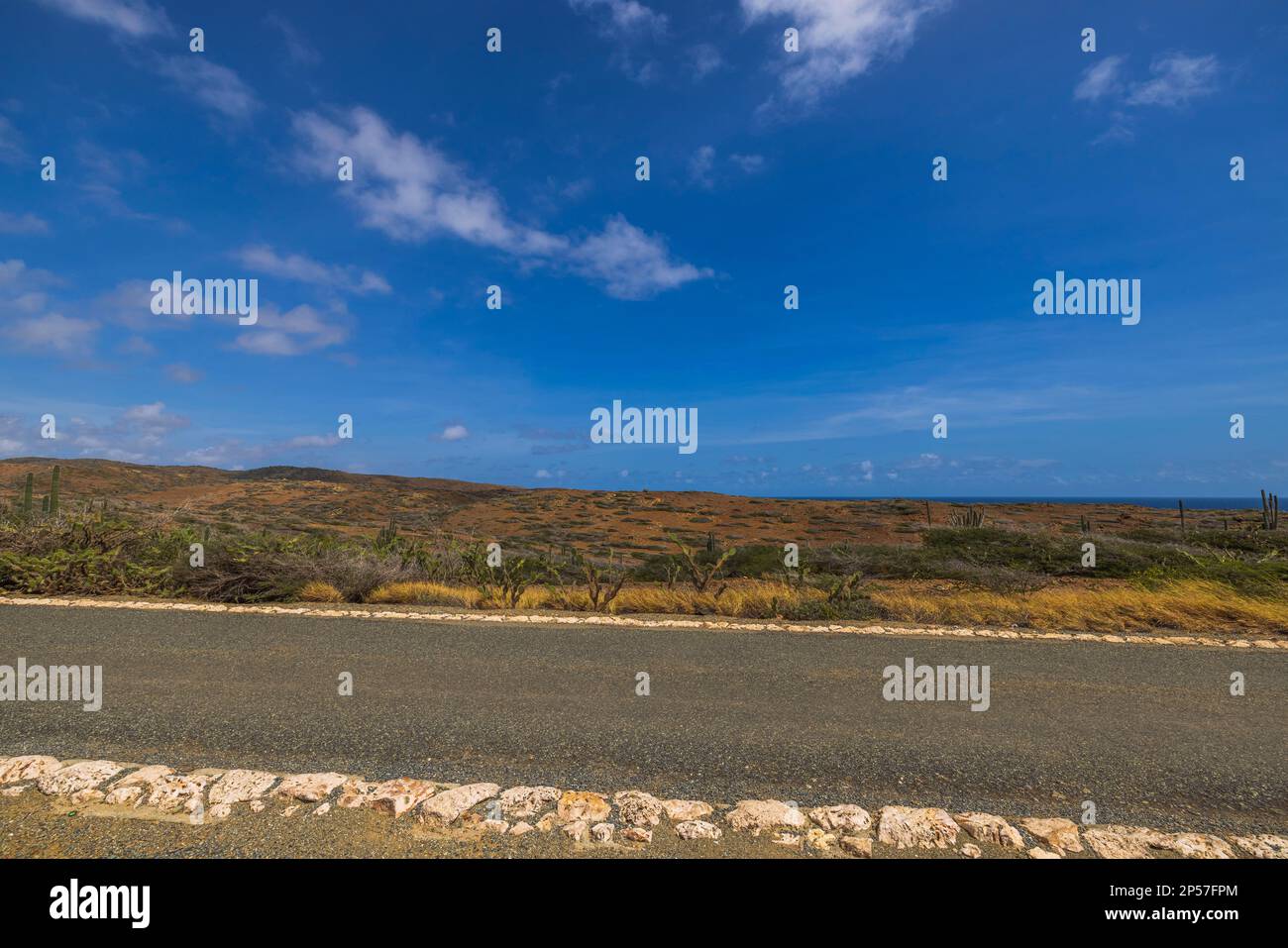 Beautiful tropical nature landscape view of Aruba Arikok National Park ...