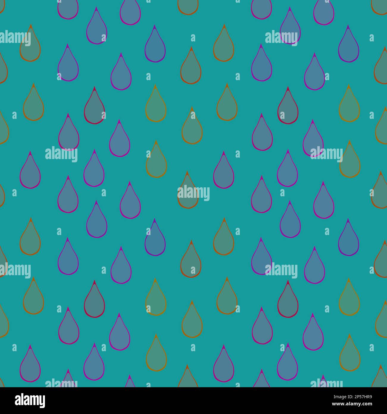 Cartoon water seamless rain drops pattern for wrapping paper and kids ...
