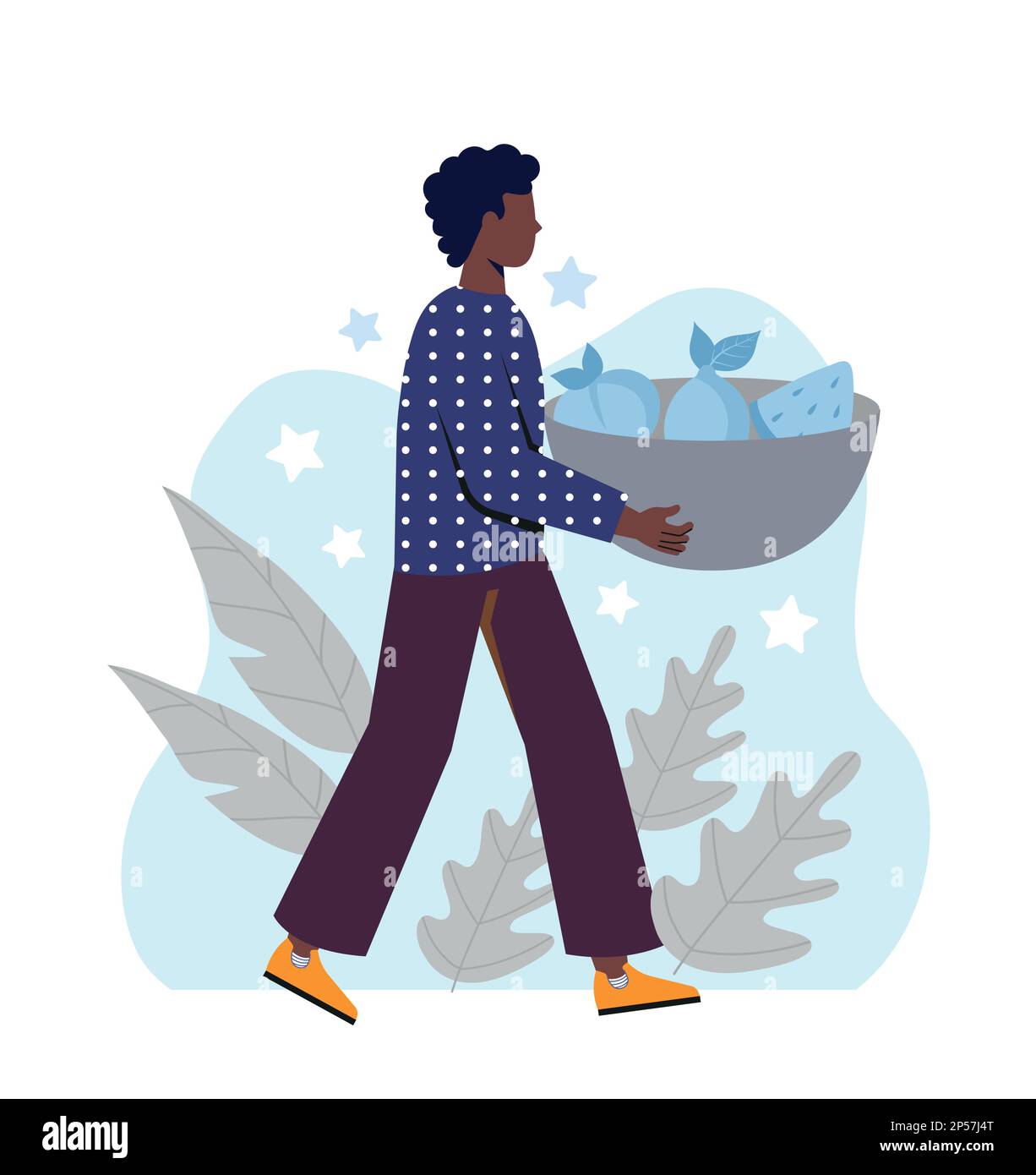 Healthy eating concept guy Stock Vector Images - Alamy