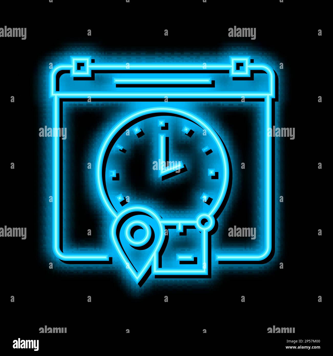 shipping delivery time neon glow icon illustration Stock Vector Image ...
