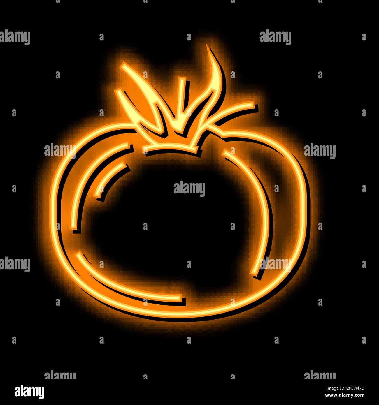 tomato vitamin vegetable neon glow icon illustration Stock Vector Image ...