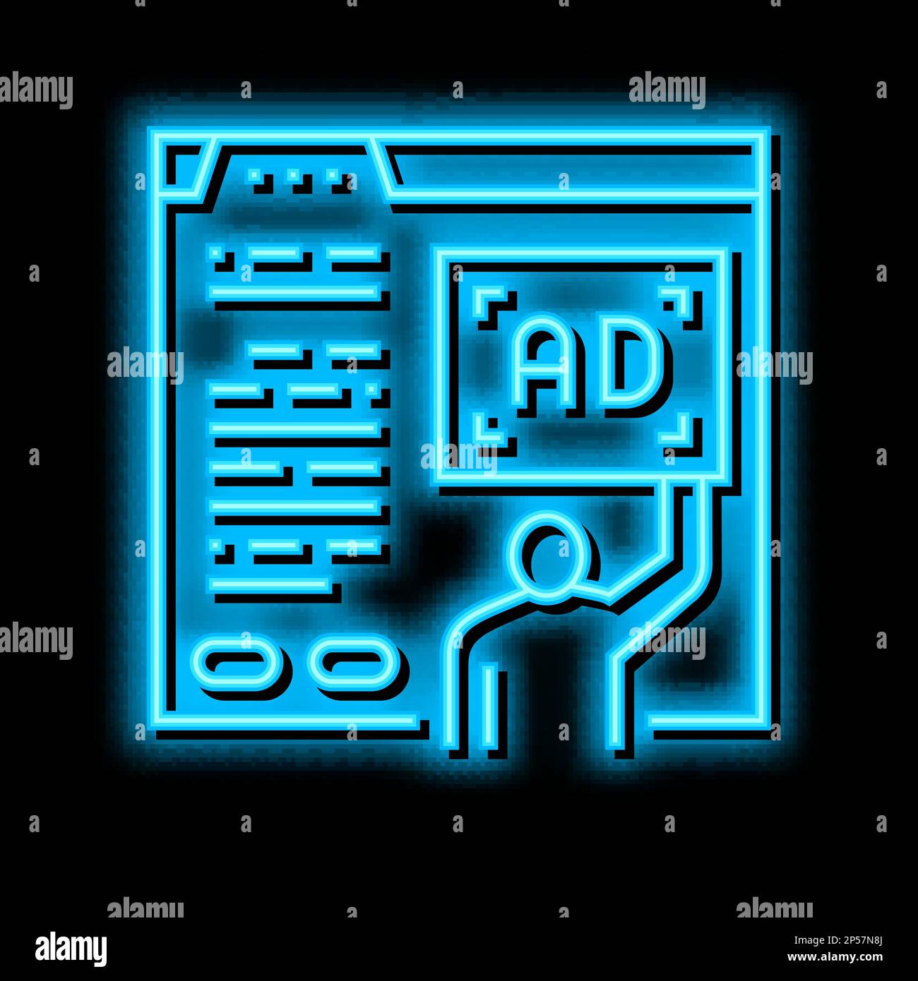 algorithmic ad placement publisher neon glow icon illustration Stock ... algorithmic ad placement publisher neon glow icon illustration Stock ...