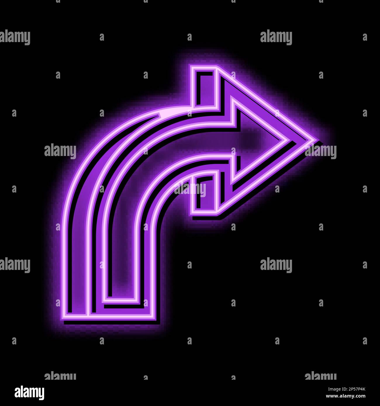 right arrow neon glow icon illustration Stock Vector Image & Art - Alamy