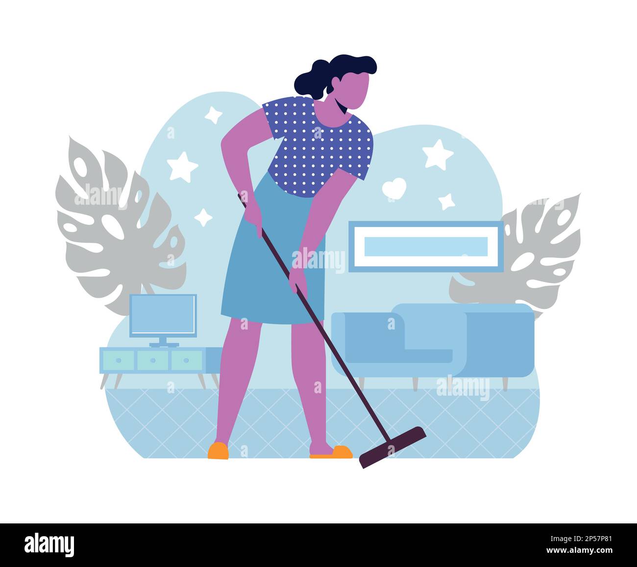 Daily cleaning room Cut Out Stock Images & Pictures - Alamy