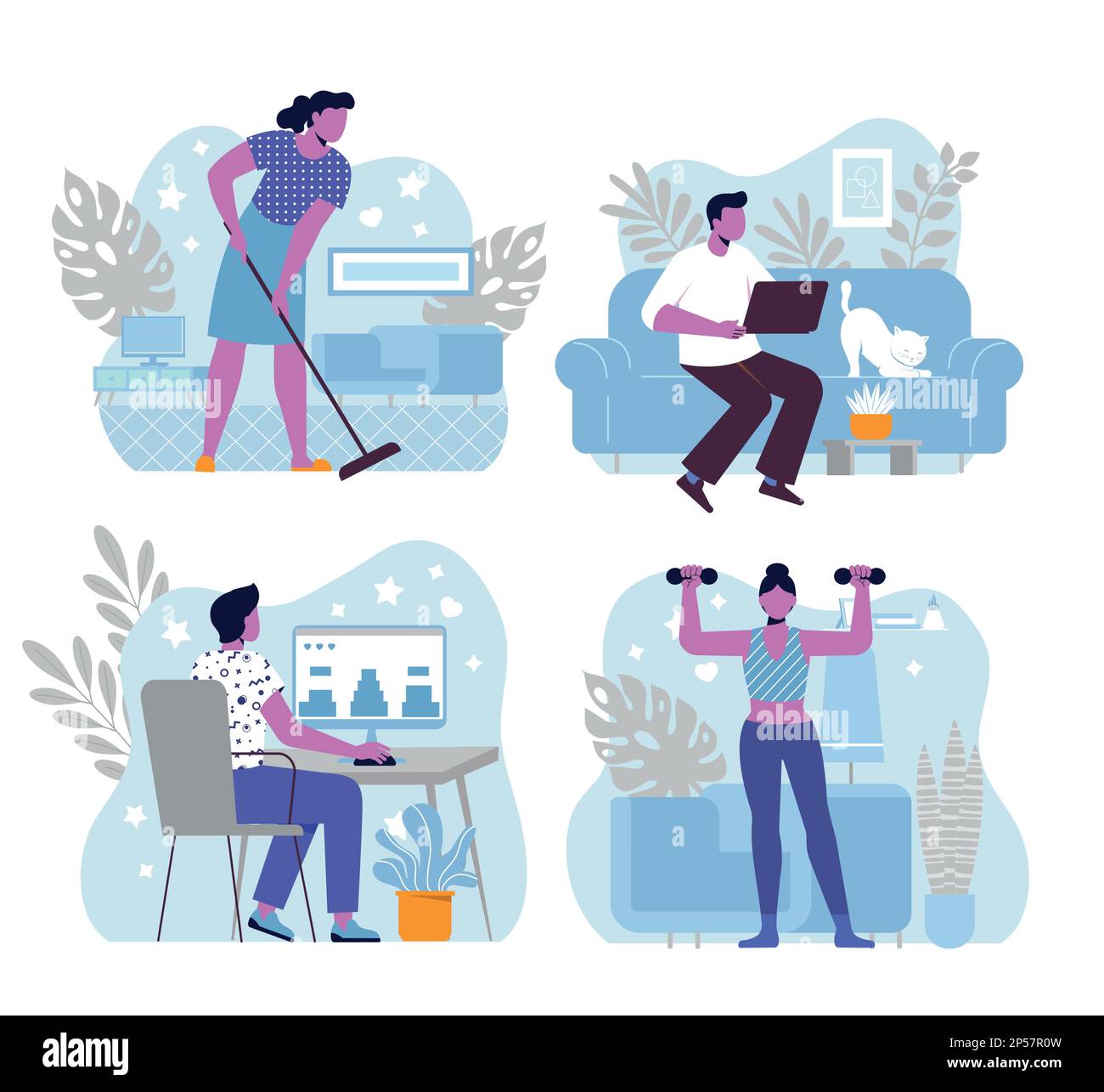 Happy people living alone Stock Vector Image & Art - Alamy Happy people living alone Stock Vector Image & Art - Alamy
