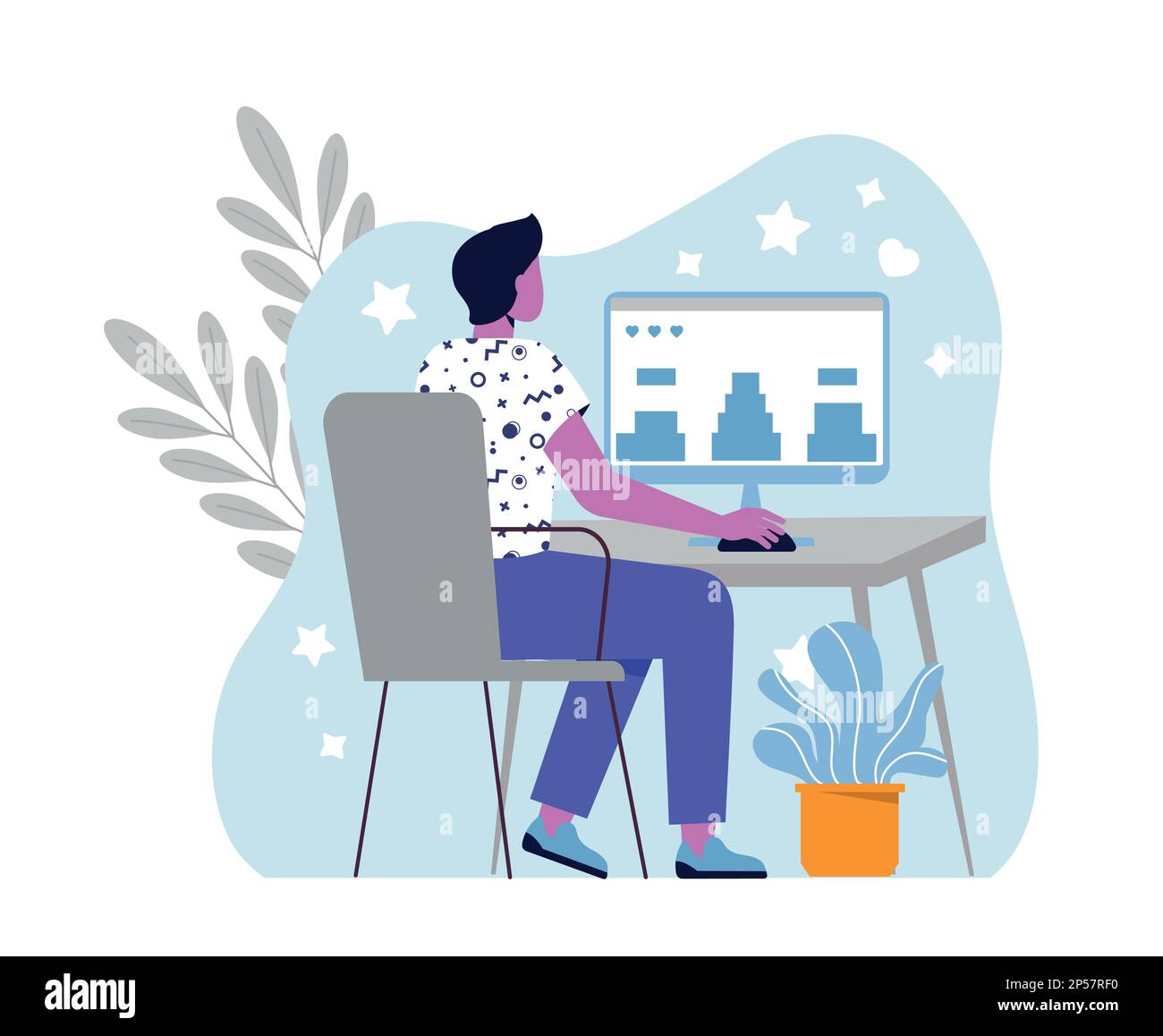 Lonely computer player hi-res stock photography and images - Alamy