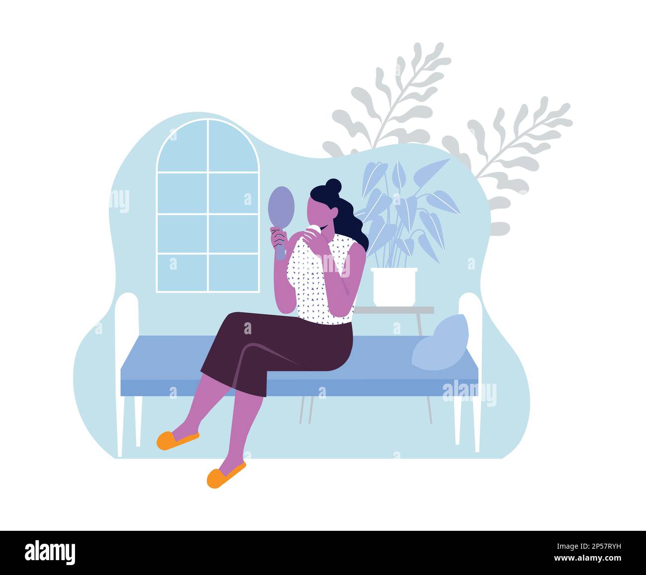Woman daily routine Stock Vector Image & Art - Alamy