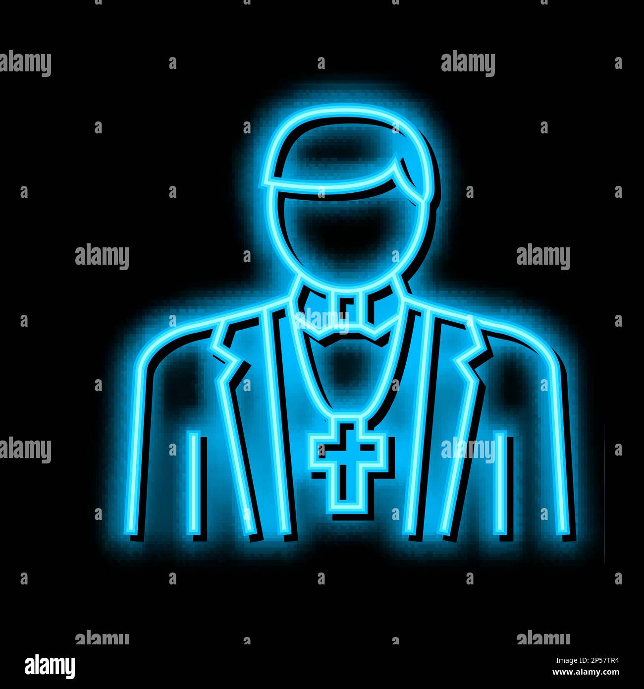 catholic religion neon glow icon illustration Stock Vector Image & Art ...