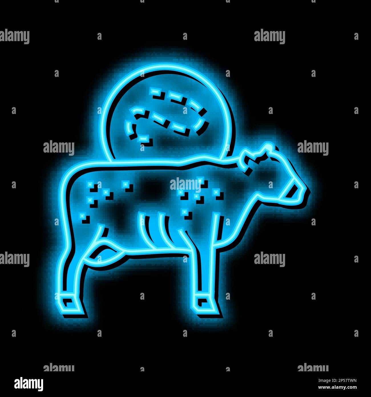 Cow with rabies Stock Vector Images - Alamy