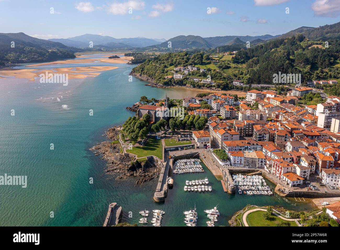 Bermeo, Oka river estuary, Urdaibai Biosphere Reserve, Basque Country ...