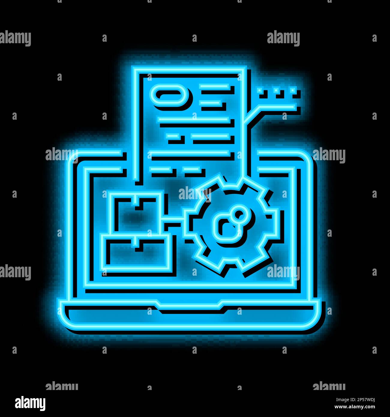 mrp process neon glow icon illustration Stock Vector Image & Art - Alamy