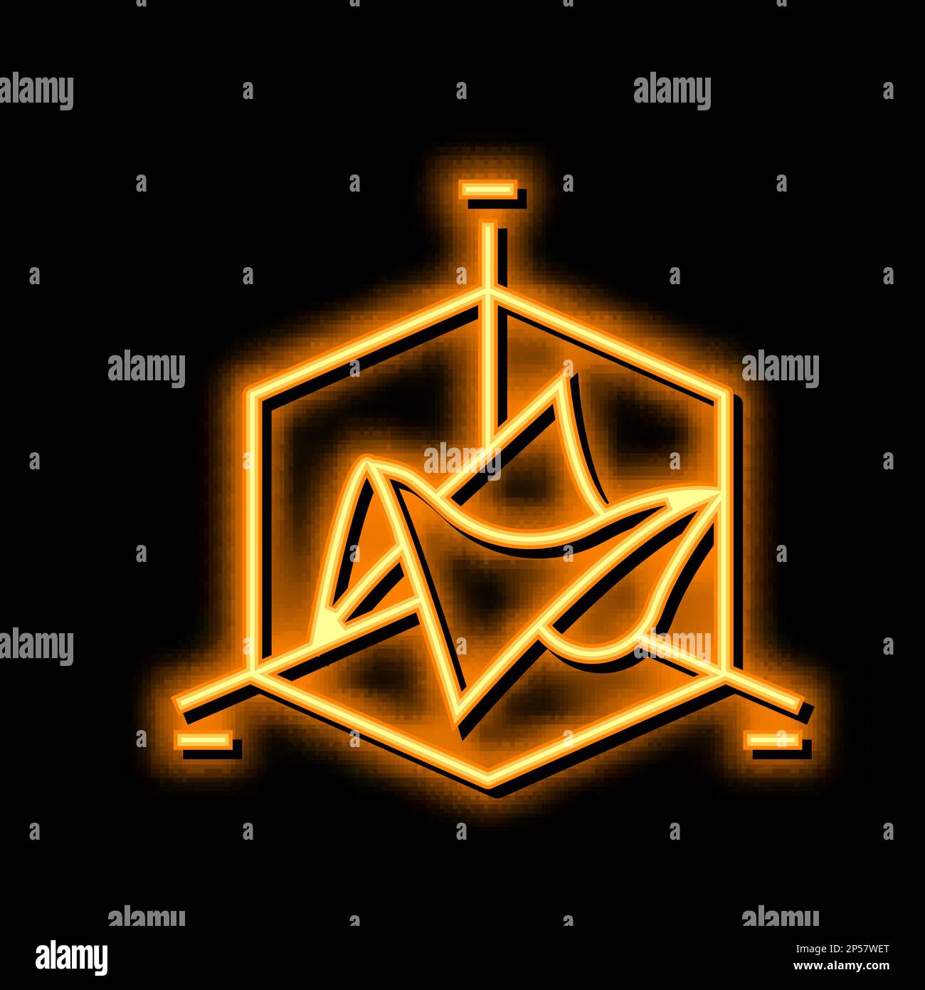 3d graph neon glow icon illustration Stock Vector Image & Art - Alamy